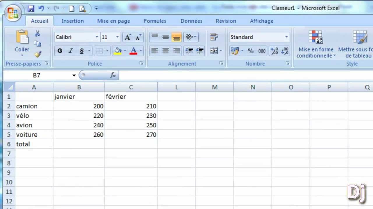 Comment faire un calcul sur excel?